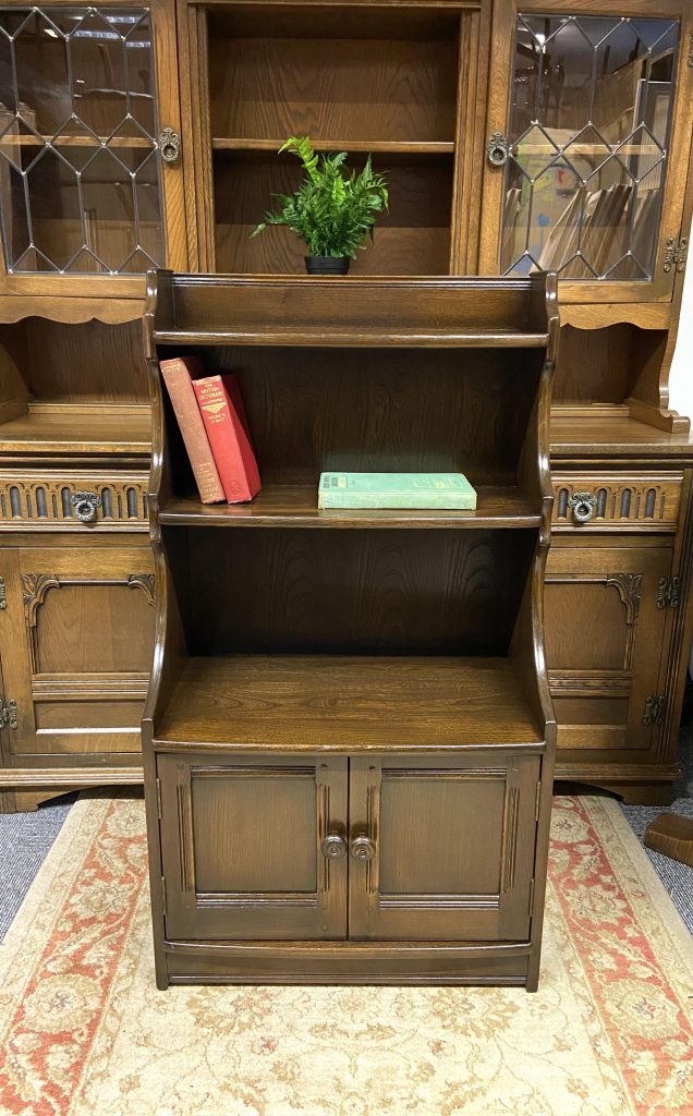 Vintage Ercol Small Bookcase With Cupboard / Dark Brown /FREE DELIVERY ...