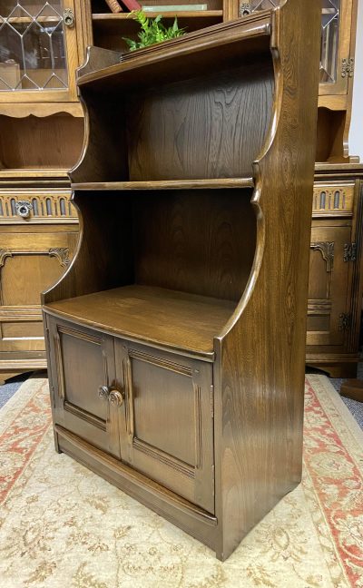 Vintage Ercol Small Bookcase With Cupboard / Dark Brown /FREE DELIVERY ...