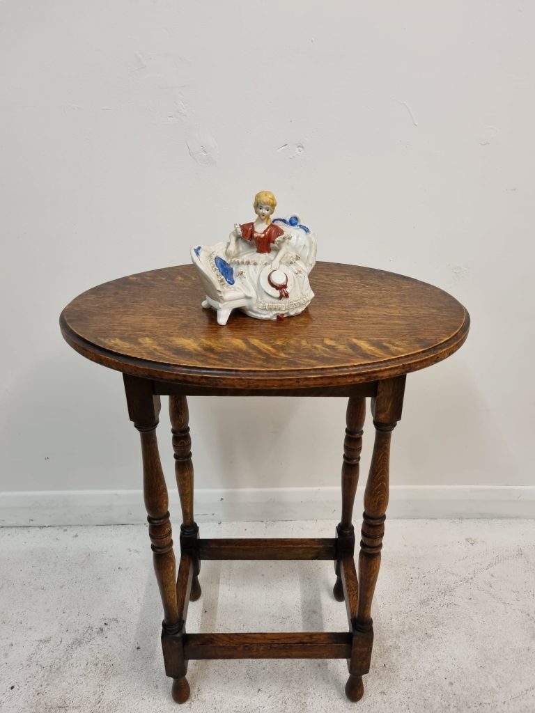 Antique Oak Side Occasional Oval Hall Table / c1900 / FREE DELIVERY ...